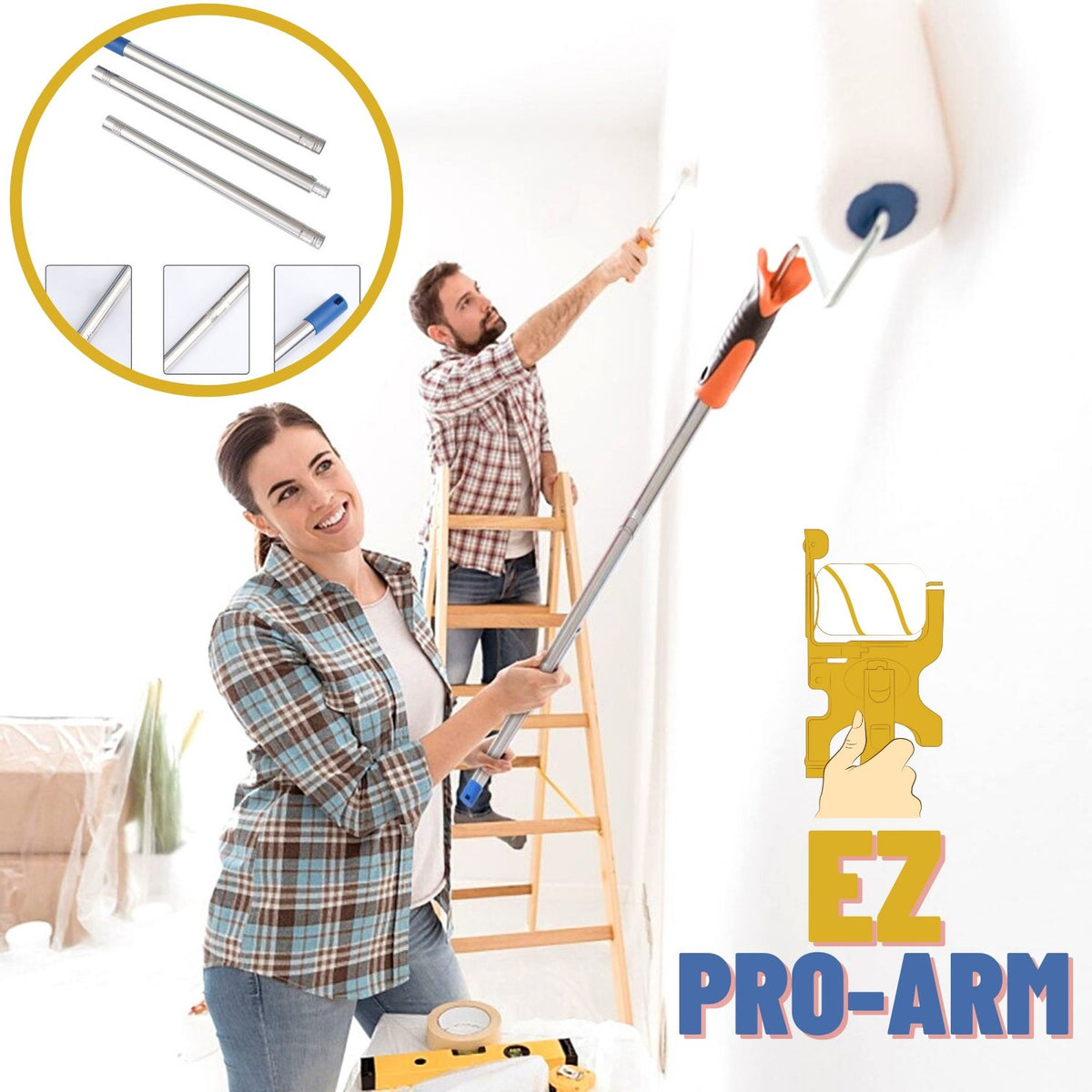 EZ Pro-Arm Telescopic Extension Pole - 3.2 feet – EZ Painting Tools